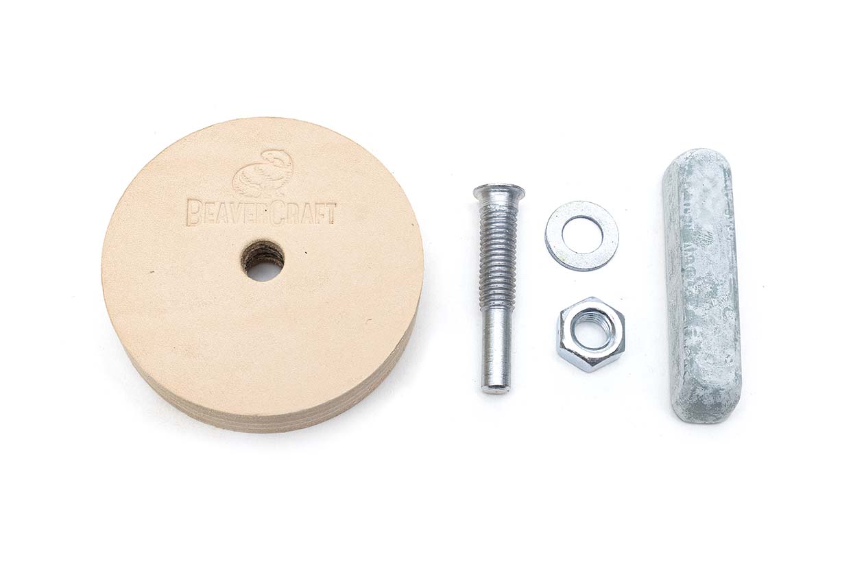 Leather Honing Wheel with Polishing Compound