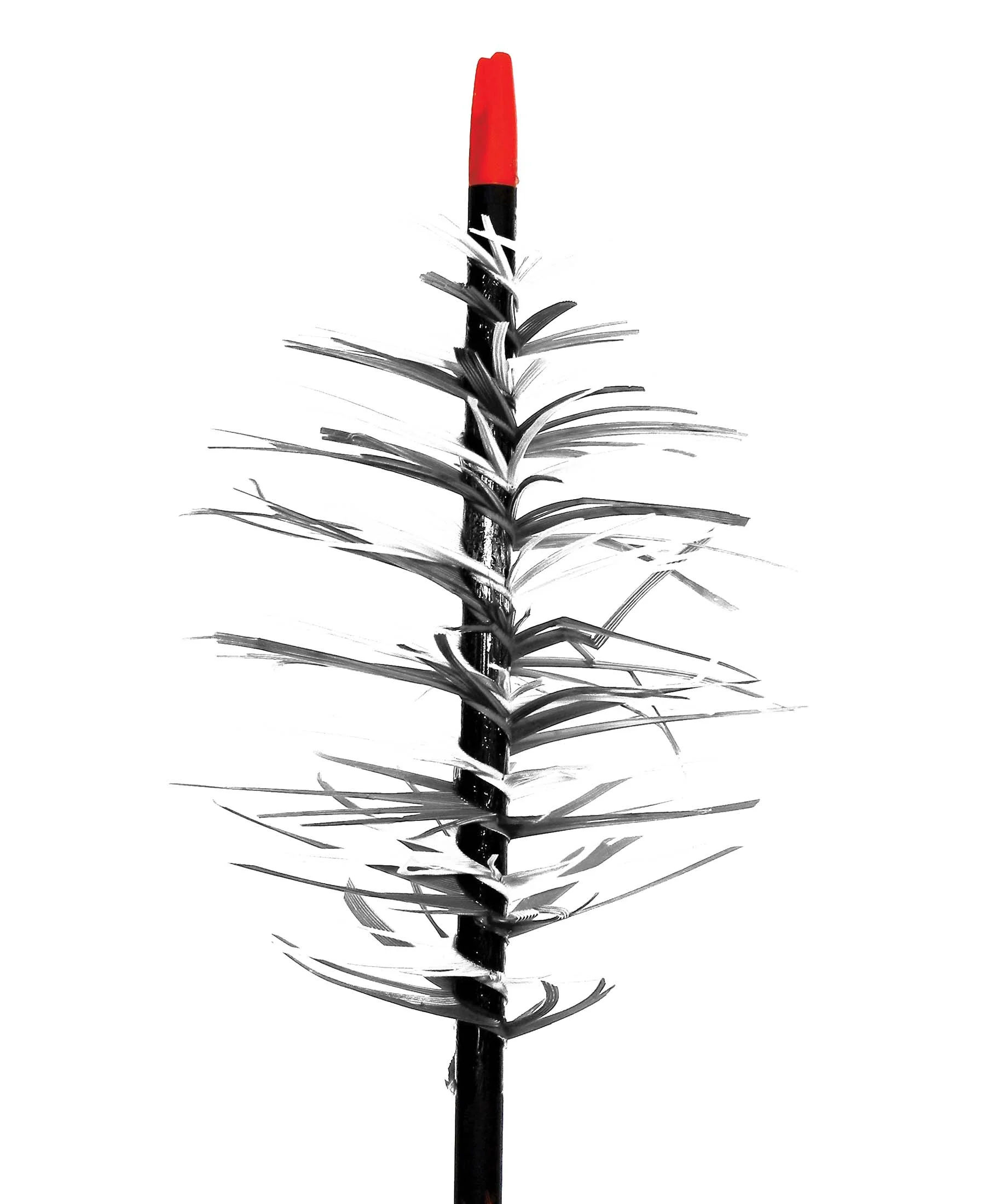 Trading Post 50-pk Spiral Wrap LW Grey Barred Flu-Flu Feathers