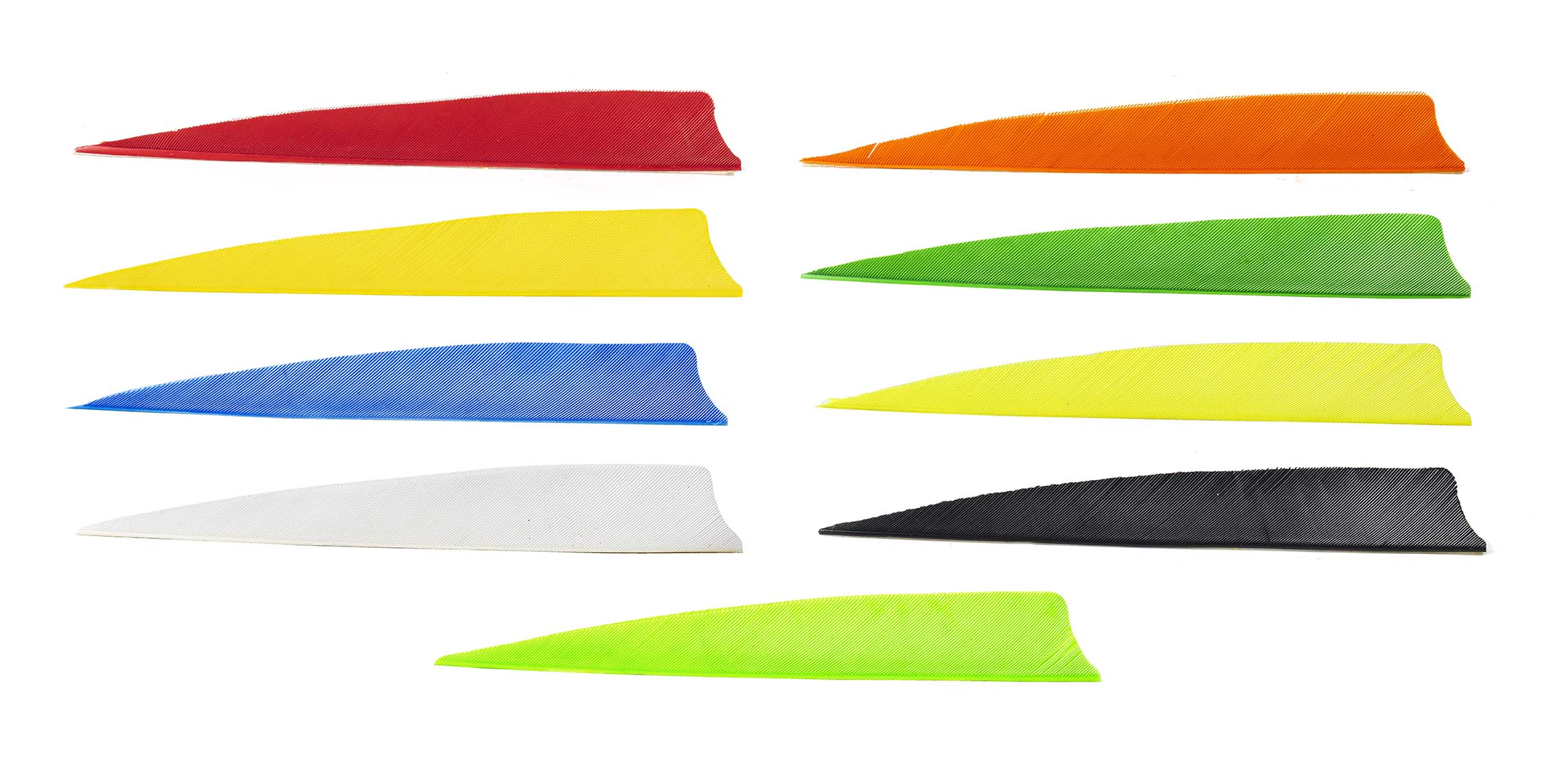 Traditional Only®Solid Color Shield Cut Feather Fletchings