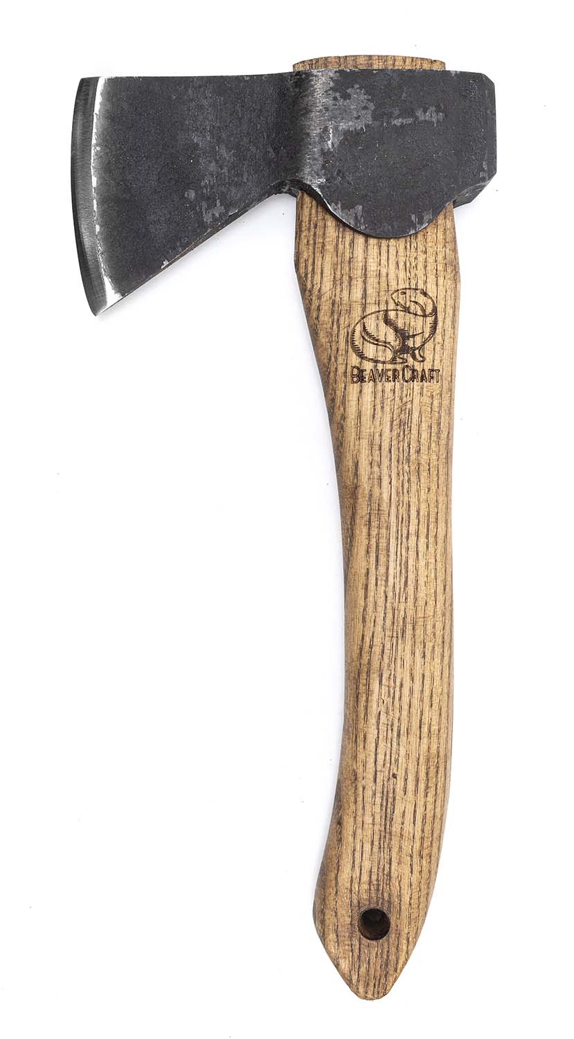 Compact Carving Hatchet with Leather Sheath