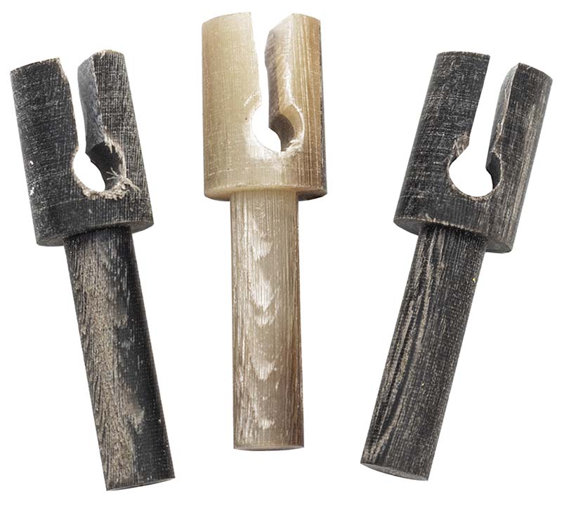 Primitive Black Buffalo Horn Arrow Nocks (3pk)