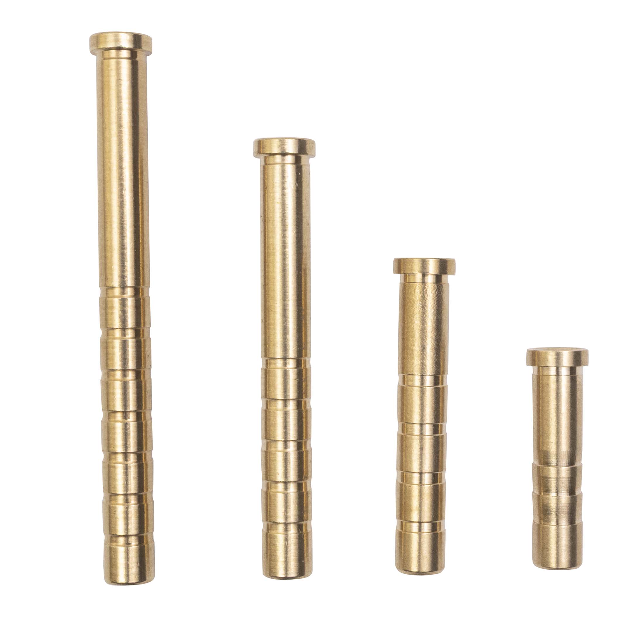 Heavyweight Brass Point Inserts for carbon arrows, 6pk